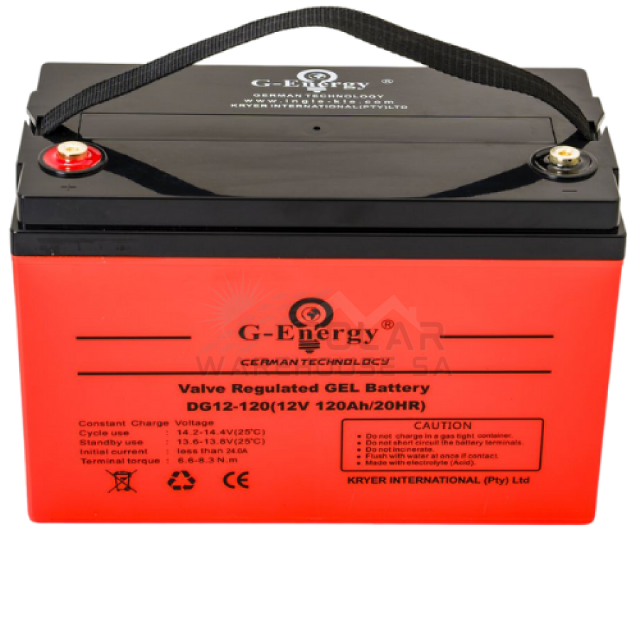 120AH 12v G-Energy GFM Deep Cycle Battery DG12-120 | Solar Warehouse SA