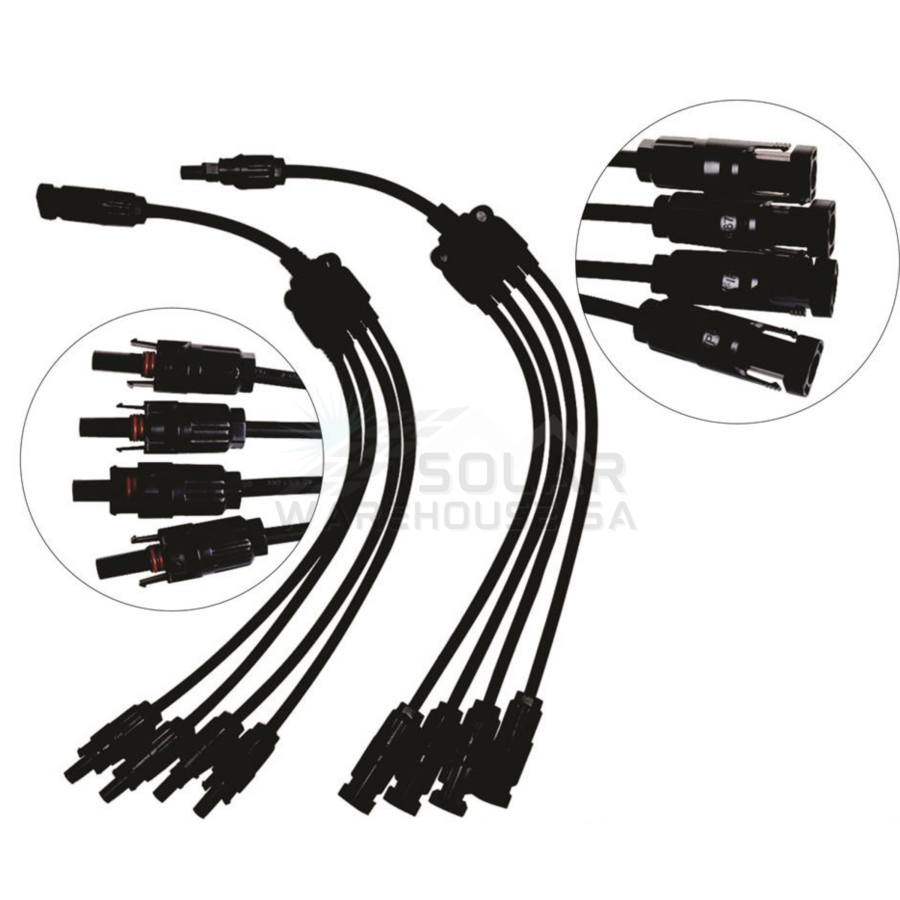 MC4 Y Connector 4 Way To 1 Way Solar | Solar Warehouse SA
