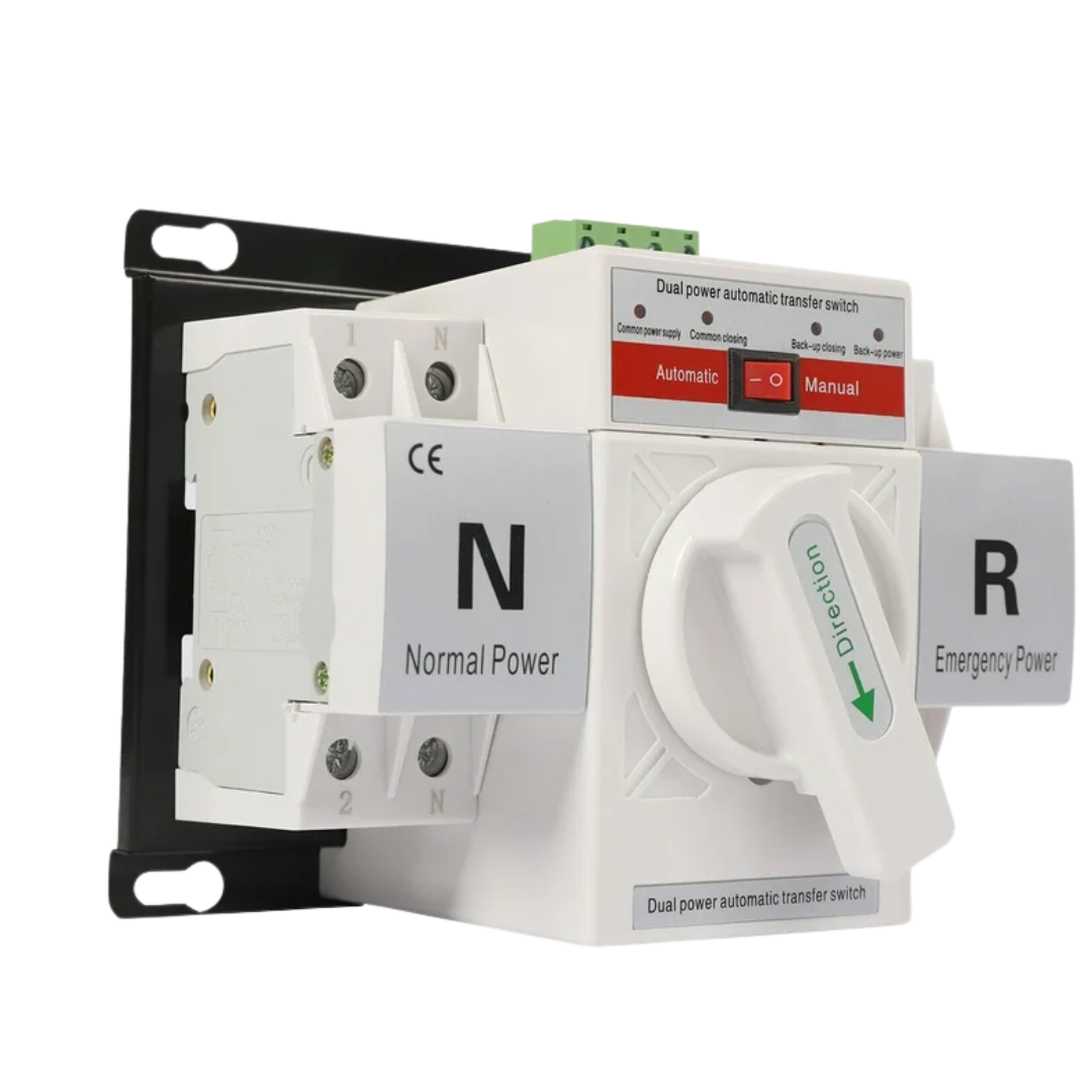 Automatic & Manual Change Over Switch 2-Pole 63A GCQ2-63/2P 63A– Solar ...