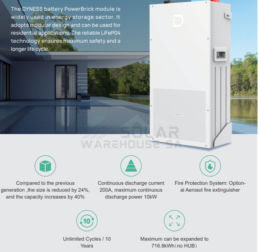 Dyness 14.3KW Lithium Battery Power Brick | Solar Warehouse SA