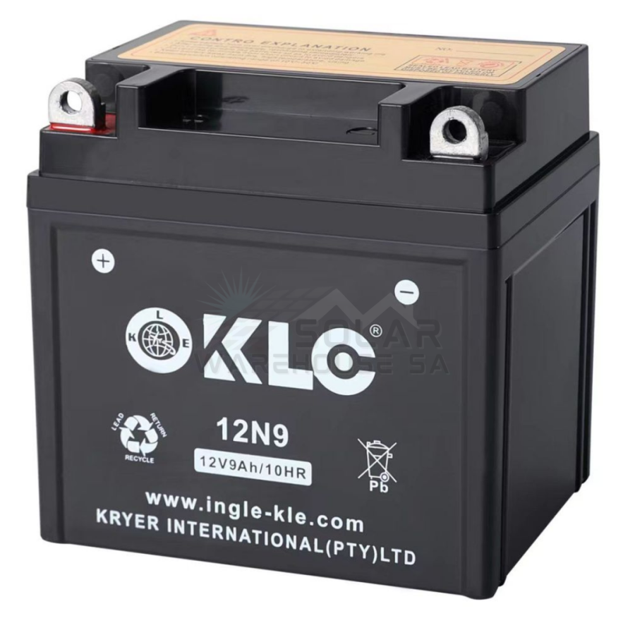 KLE 12N9 12V 9Ah/10HR Motorcycle Battery | Solar Warehouse SA