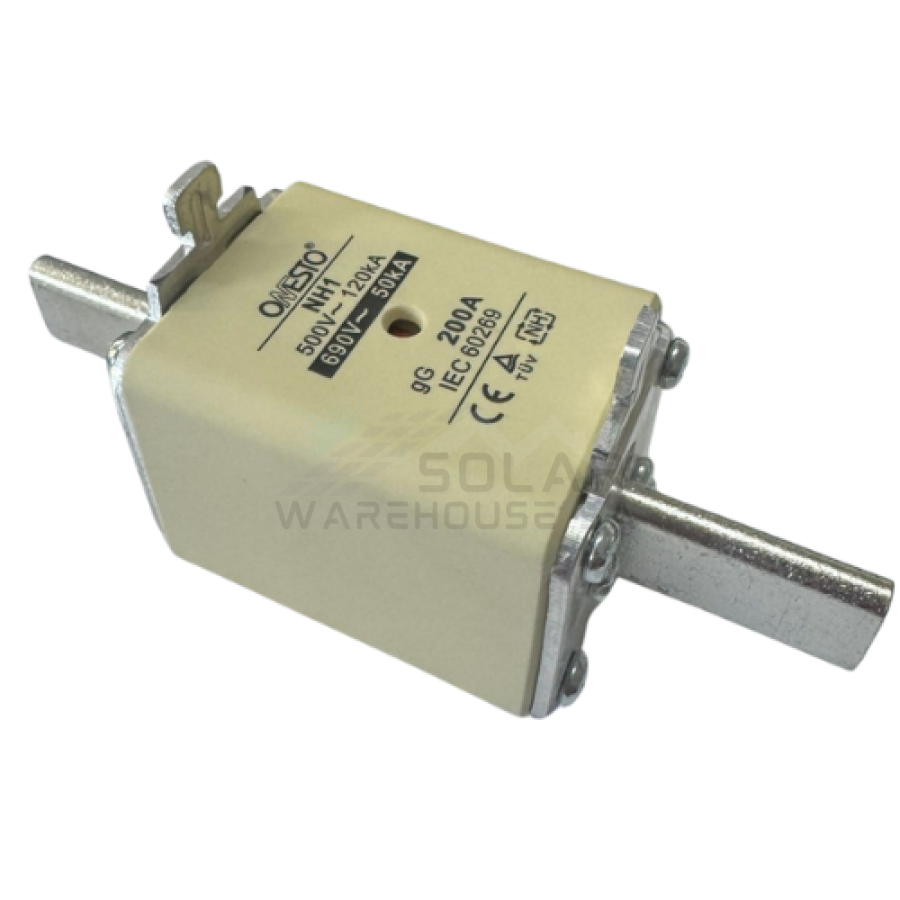 Onesto Knife Battery Fuse 200A 120kA– Solar Warehouse SA